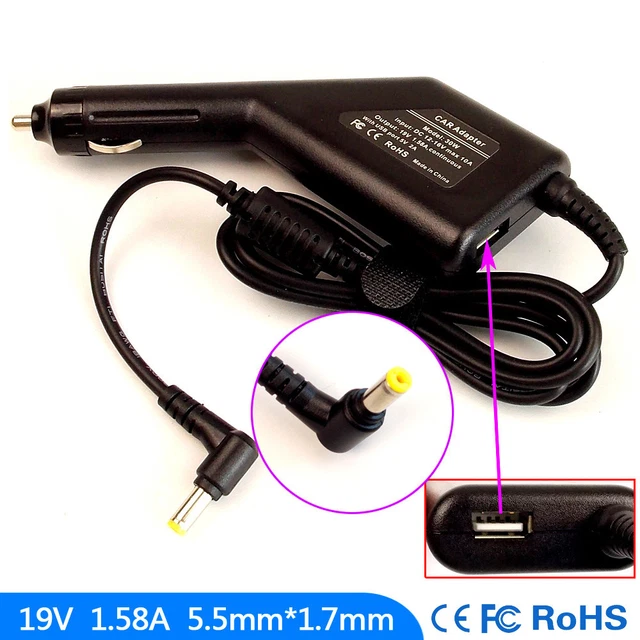 NETBOOK DC ADAPTER In-Car Charger + USB for Acer Aspire One PA-1300-04 ...