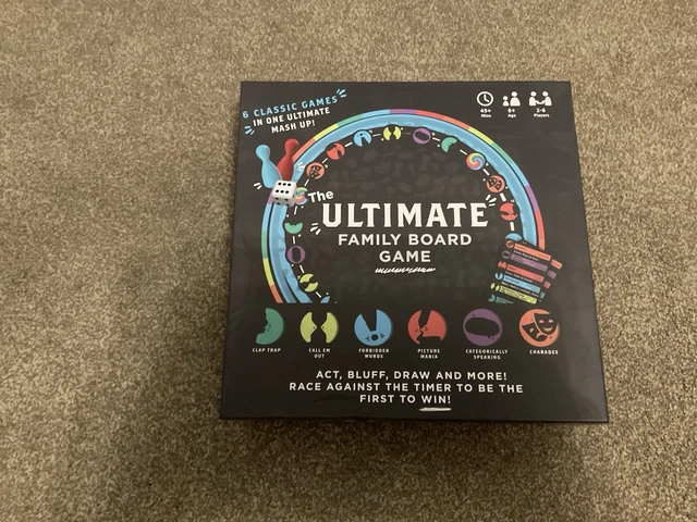 THE ULTIMATE FAMILY Board Game - 6 Classic Games In 1 Ultimate Mash Up ...