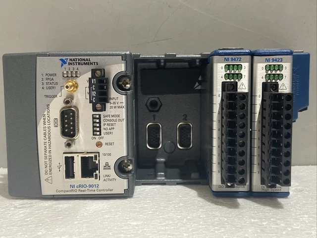 NATIONAL INSTRUMENTS NI cRIO-9012 4 Slot FPGA Chassis + NI 9423 NI 9472 ...