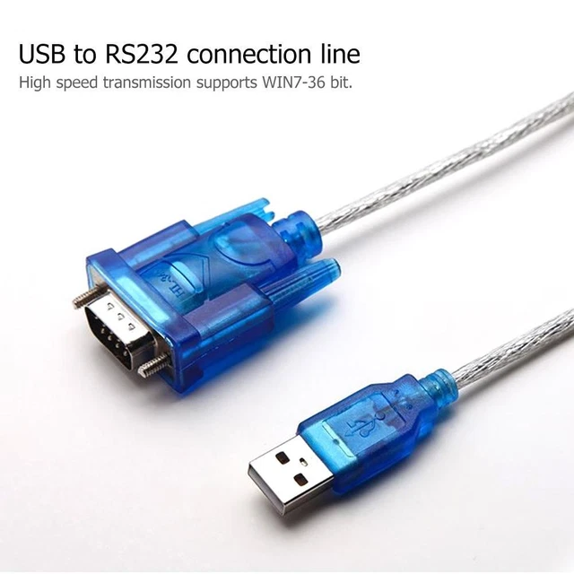CONVERTIDOR DE CABLE adaptador USB a RS232 COM puerto serie 9 pines DB9 ...