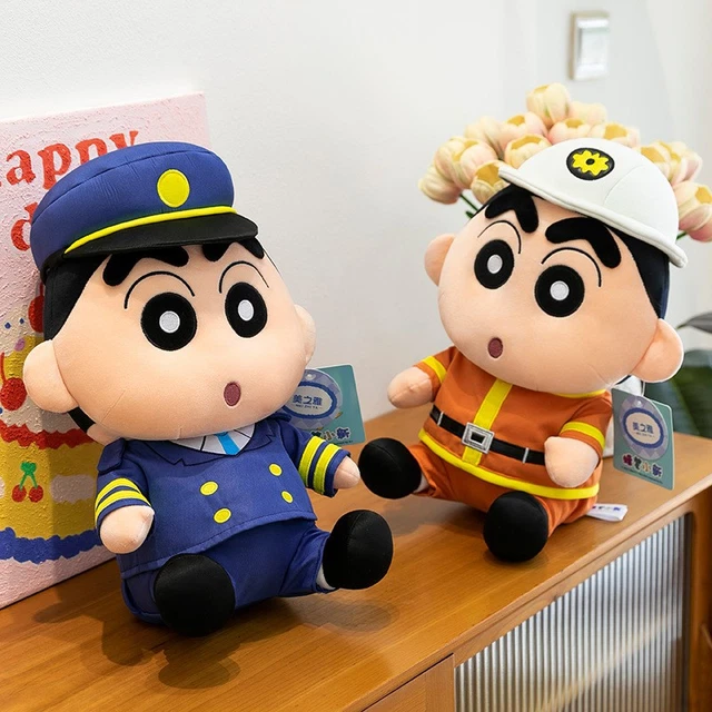 CRAYON SHINCHAN PLUSH Toy Firefighter Cartoon Doll For Kids Bedroom ...