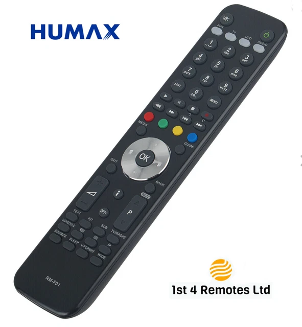 FOR HUMAX RM-F01 Remote Control Replacement Hdr Freesat Box Hd-Fox T2 ...