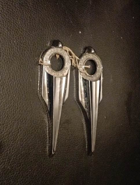 RARE OLD VINTAGE Classic Car Desmo Chrome Wing Mirror fittings/bases ...