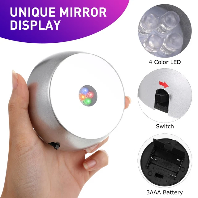 4 PCS TABLETOP Display Lamp Stand Led Light Base Bases Only Colorful £ ...