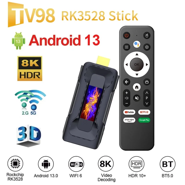 TV STICK 8K Android Smart Streaming Device Media Player HDMI Brand New ...