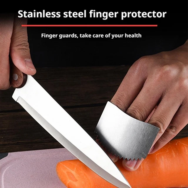 STEEL VEGETABLE CUTTING Finger Guard Kitchen Cutting Safe Gadgets... £3 ...