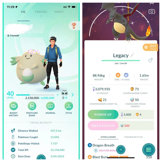 POKEMON LEVEL 40 Go | PTC| Shinies, Big CP, 100iv, Blank Team, 3 Mil ...