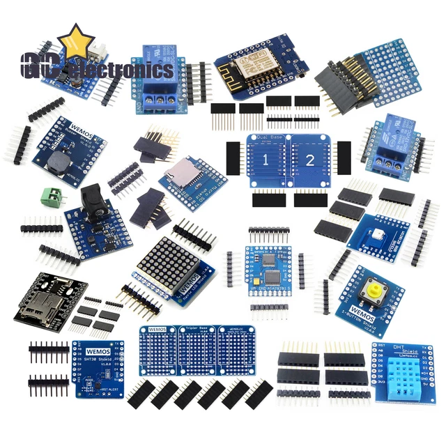 Wemos D1 Mini Nodemcu Lua Esp8266 Relay Shield Proto Board Wifi Module