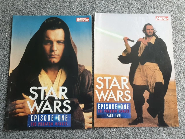 STAR WARS EPISODE One The Phantom Menace Sunday Mirror Part One 1 & Two ...