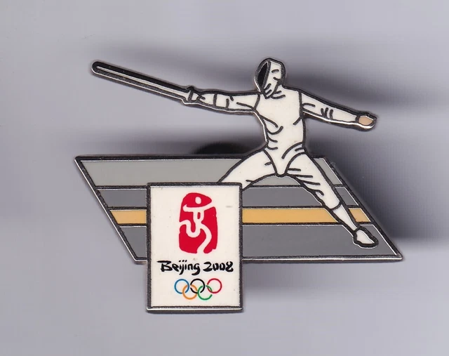 RARE PINS PIN'S .. Olympique Olympic China Beijing 2008 Team Escrime ...