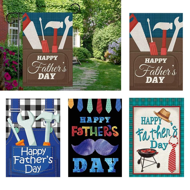 DRAPEAU DE JARDIN Happy Father's Day, drapeau de cour, patio, ferme ...