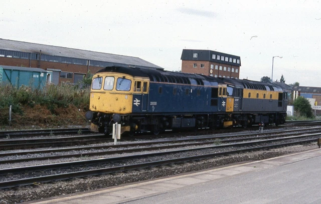 ORIGINAL COLOUR SLIDE, Class 33, 33030 BR blue livery, Westbury £1.25 ...