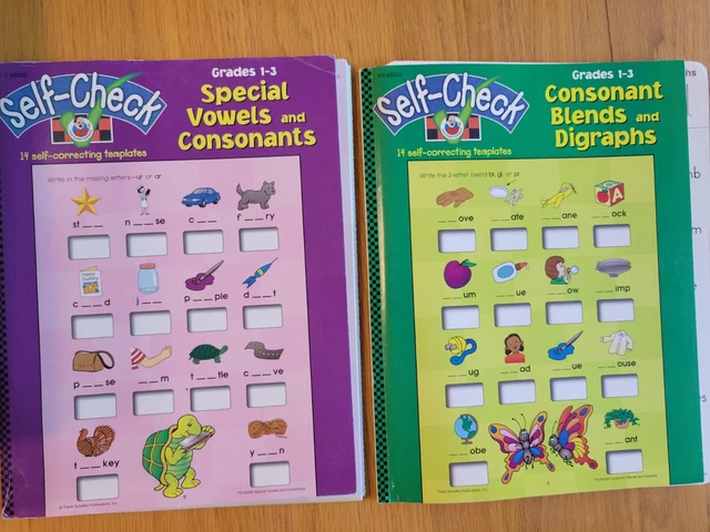 SELF CHECK SPECIAL Vowels Consonant Blends Digraphs Grades 1-3 Phonics ...