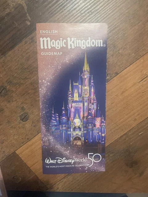 WALT DISNEY WORLD Magic Kingdom Guide map Brochure 50th Anniversary 2022 NEW £0.99 - PicClick UK