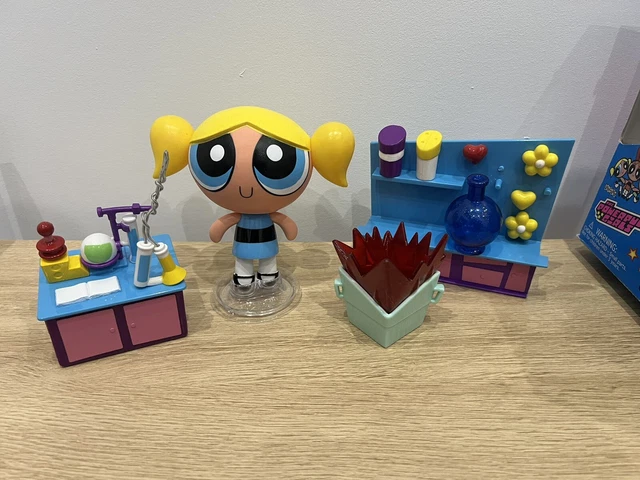 THE POWERPUFF GIRLS Laboratory Playset Bubbles Figure And Accessories ...