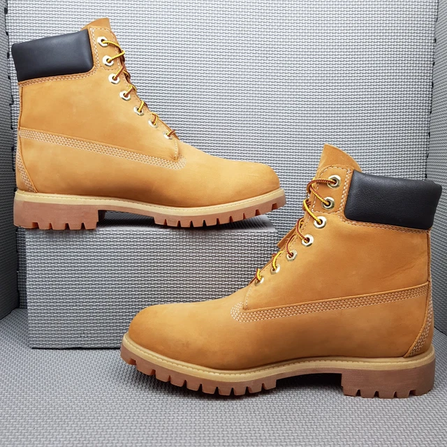 TIMBERLAND BOOTS MEN'S UK Size 8.5 Tan Wheat Brown Ankle Waterproof ...