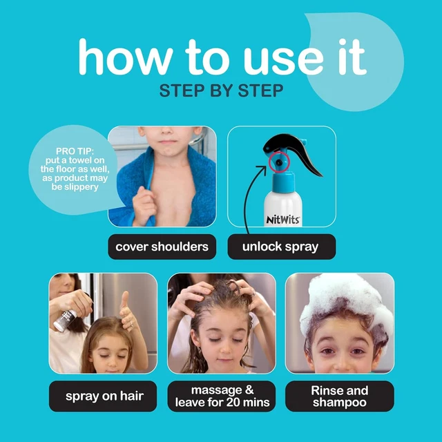 NITWITS ALL-IN-ONE HEAD Lice Treatment Spray, Kills Nits & Eggs ...
