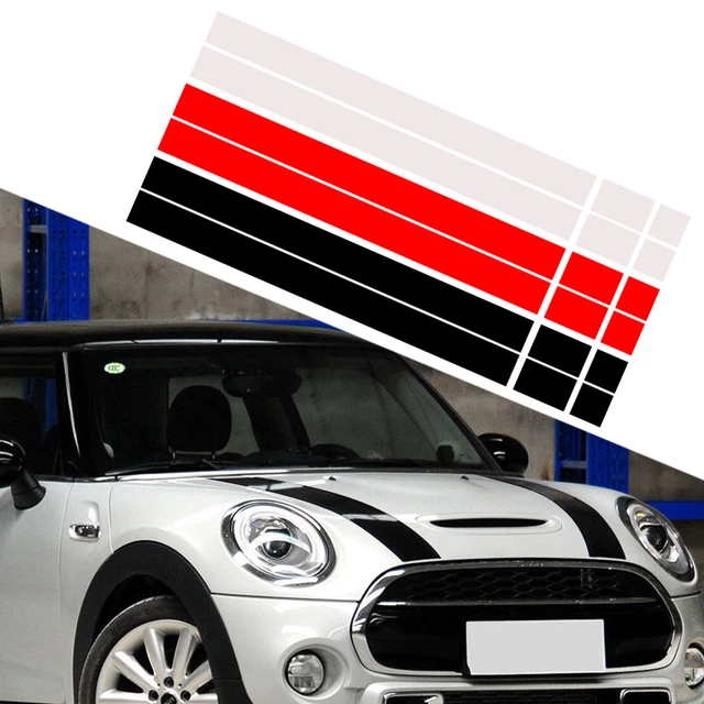 2 AUTOCOLLANT BANDES capot pour MINI Cooper R50 R53 R56 Bonnet stripe ...