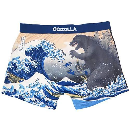 NEW GODZILLA KAIJU x Ukiyoe Hokusai Men's boxer shorts L size £41.52 ...