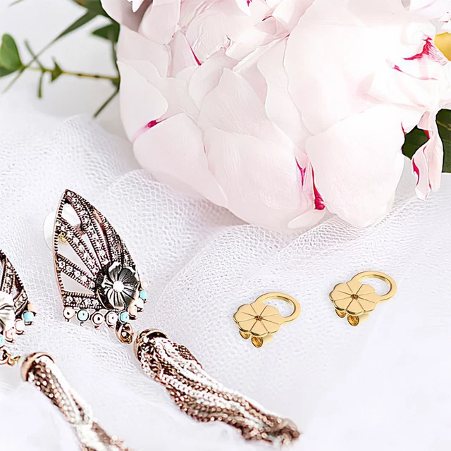 8 PCS DROOPY Ear Supports Adjustable Earring Backs for Heavy Earrings ...