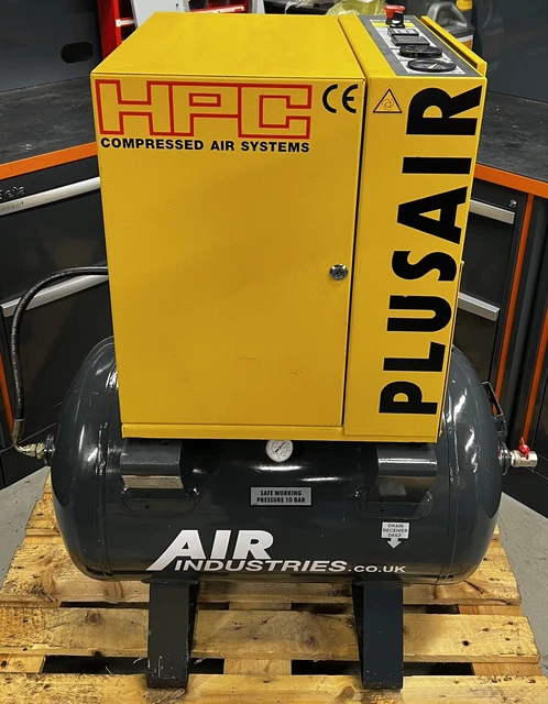 HPC / KAESER SX6 Receiver Mounted Rotary Screw Compressor, 4.0Kw! 5.5Hp ...