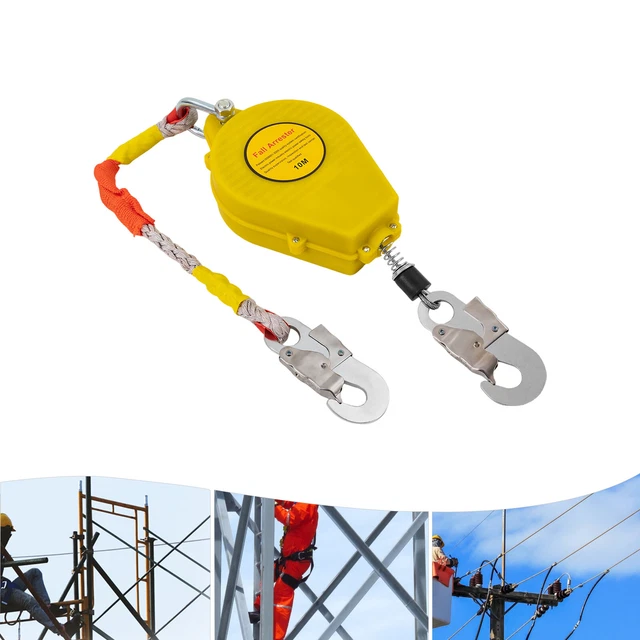 FALL ARRESTER DOUBLE Disc Brake System Fall Protection Self Retracting ...