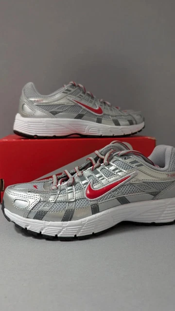 NIKE P-6000 UK 2 metallic silver and red £45.31 - PicClick UK