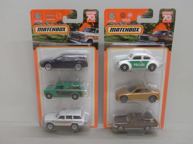 2X 3-PACK MATCHBOX 1:64 Autobahn Express / MBX Wagons 2022 EUR 11,00 ...