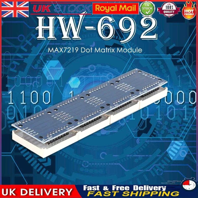 Max7219 8x8 Dot Matrix Module Microcontroller Module Mcu Led Display Controller £779 Picclick Uk