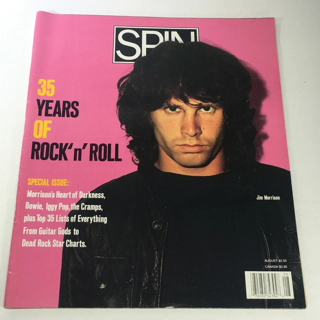 VTG SPIN MAGAZINE: August 1990 - Jim Morrison 35 Years Of Rock' n' Roll ...