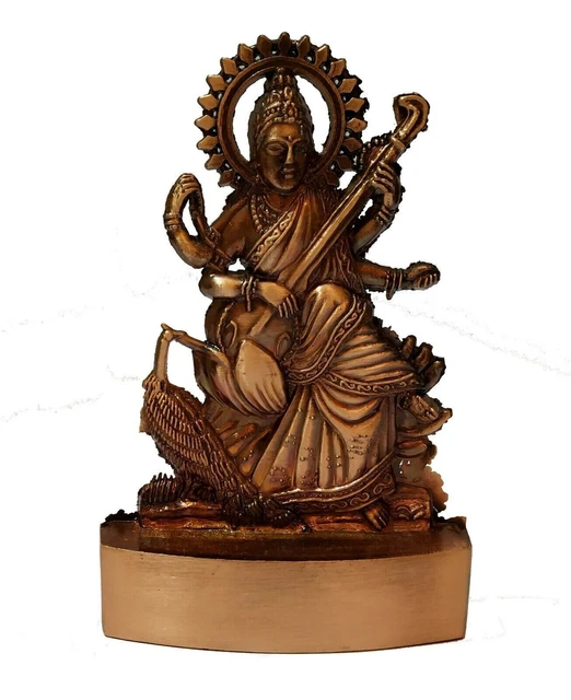 SARASWATI IDOL SARASVATI Statue Murti Goddess OF Knowledge 11Cm Height ...