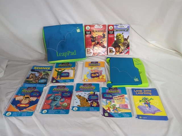 LEAPFROG LEAPPAD LEARNING Game System Model 57-000-01 - 10 Books ...