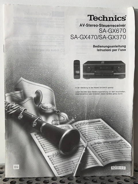 TECHNICS BEDIENUNGSANLEITUNG IFU SA-GX 370/470/670 Original ...