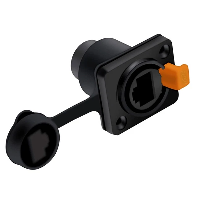 RJ45 CONNECTOR 8P8C Female Panel Mount Sockets RJ45 Ethernet Connector ...