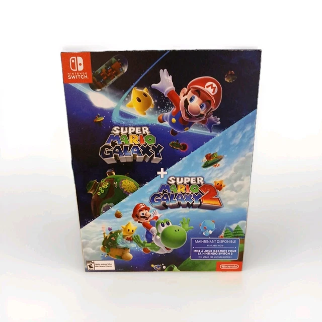 SUPER MARIO GALAXY 1 + 2 - Nintendo Switch 9.5x11 Store Display French ...