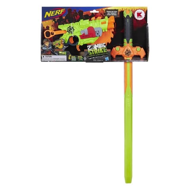 NERF ZOMBIE STRIKE Crosscut Dart Blaster Toy Gun & Sword Strike Blade ...