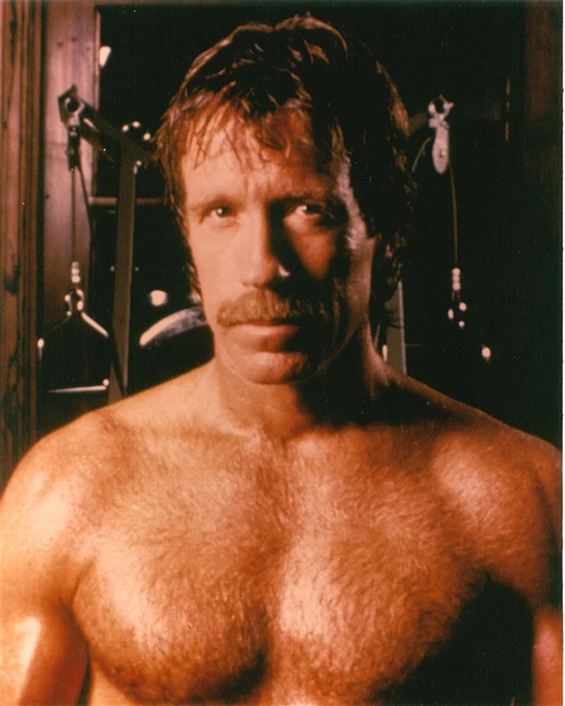 CHUCK NORRIS HAIRY CHEST COLOR SHIRTLESS BEEFCAKE photo (sfp1) £11.16 ...