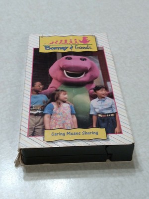 BARNEY FRIENDS CARING Means Sharing VHS Video Tape Only Kid Songs RARE ...