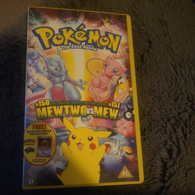 POKÉMON THE FIRST Movie Vhs Mewtwo Vs Mew Mewtwo Promo Card Factory ...