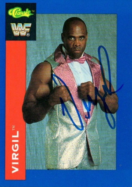 VIRGIL SIGNED WWF Classic Wrestling Card Wrestler WWE 1991 #58 NWO WCW ...