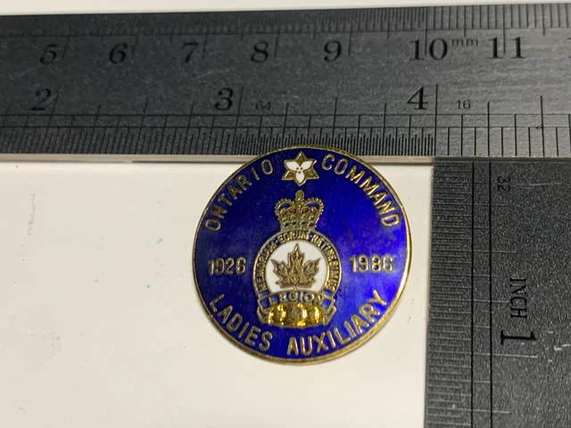 ROYAL CANADIAN LEGION RCL Ontario Command Ladies Auxiliary 60yrs Pin ...