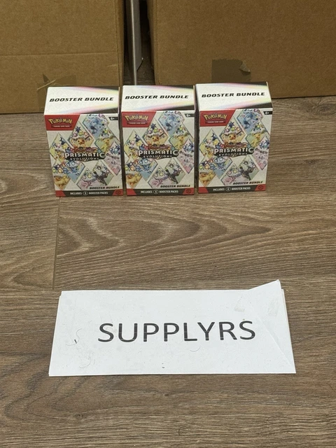 POKÉMON TCG SCARLET & Violet Prismatic Evolutions Booster Bundle x3 ...