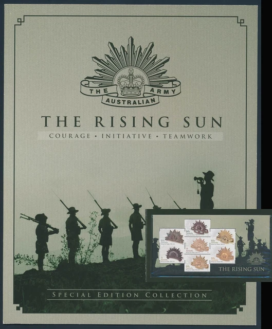 AUSTRALIA 2012 ANZAC Rising Sun IMPERF minisheet special edition all 7 ...