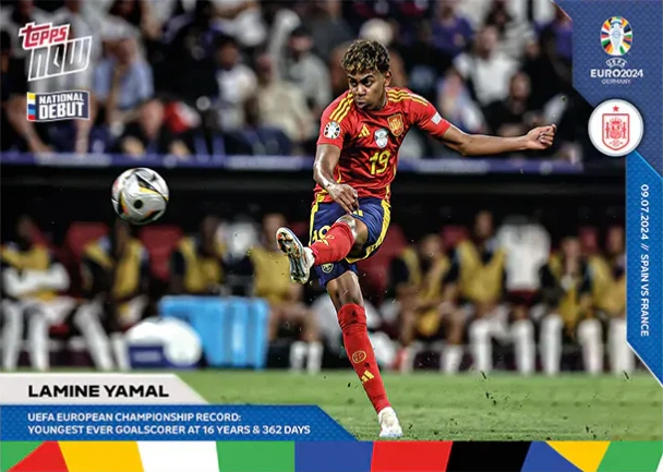 LAMINE YAMAL 🇪🇸 EURO 2024 Topps Now Record: Youngest-ever goalscorer - PRESALE EUR 4,90 ...