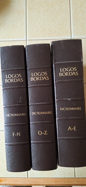 DICTIONNAIRES FRANCAIS BORDAS LOGOS en 3 tomes EUR 60,00 - PicClick FR