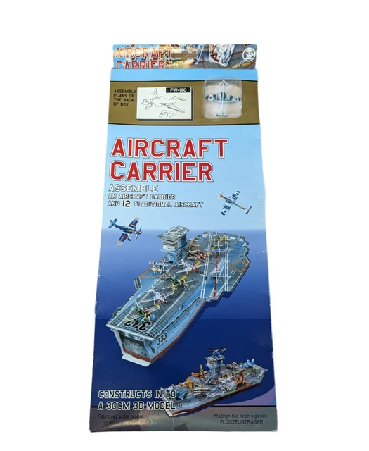 AIRCRAFT CARRIER & 12 Traditional Aircraft 3d Model 30cm By Tobar New ...