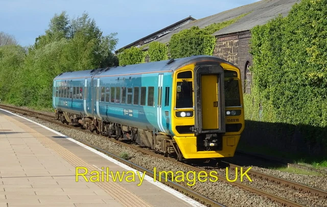 RAILWAY PHOTO CLASS 158 DMU - Wrexham General Railway Station c2019 £2. ...