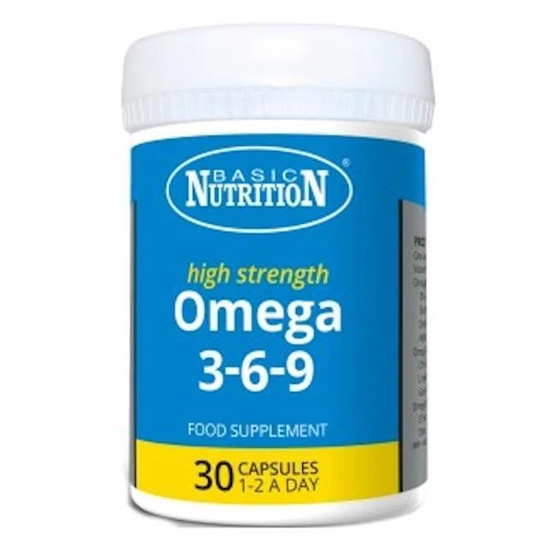 3 X BASIC Nutrition High Strength Omega 3-6-9 30 Capsules £13.15 ...