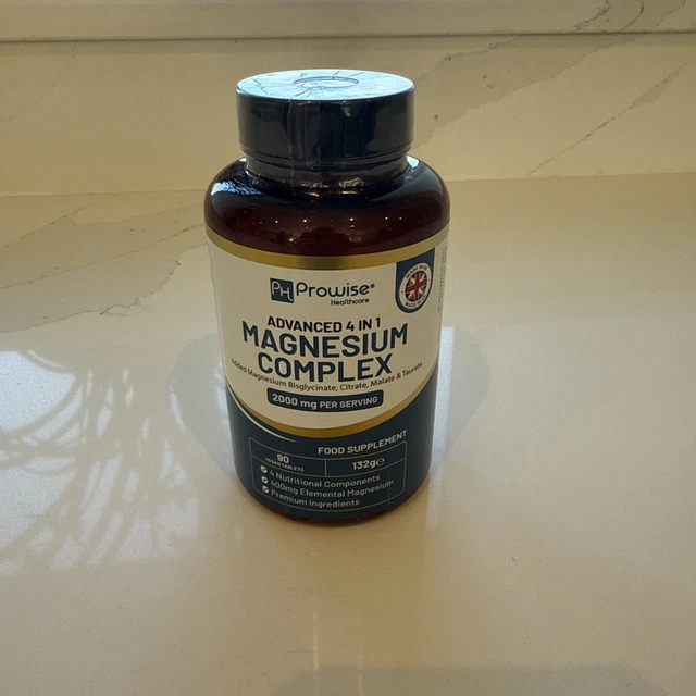 MAGNESIUM GLYCINATE 4-IN-1 Complex 2000mg - High Strength Magnesium ...