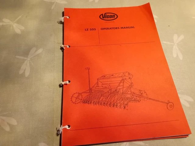 MASSEY FERGUSON VICON LZ 505 Corn Seed Drill Operator's Manual £0.99 ...